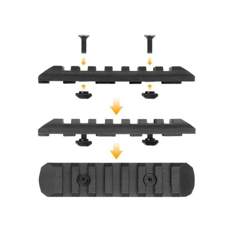 Ensemble de 6 rails M-lok avec jeu de 12 vis et écrous
