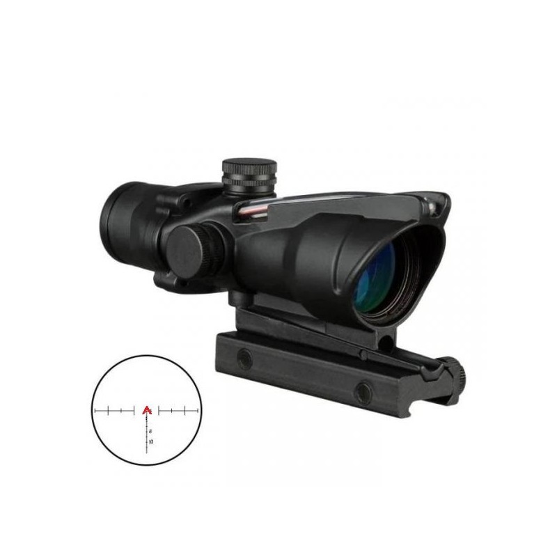 Viseur point rouge Red Dot ACOG 4x32 avec Fibre optique rouge en forme ...