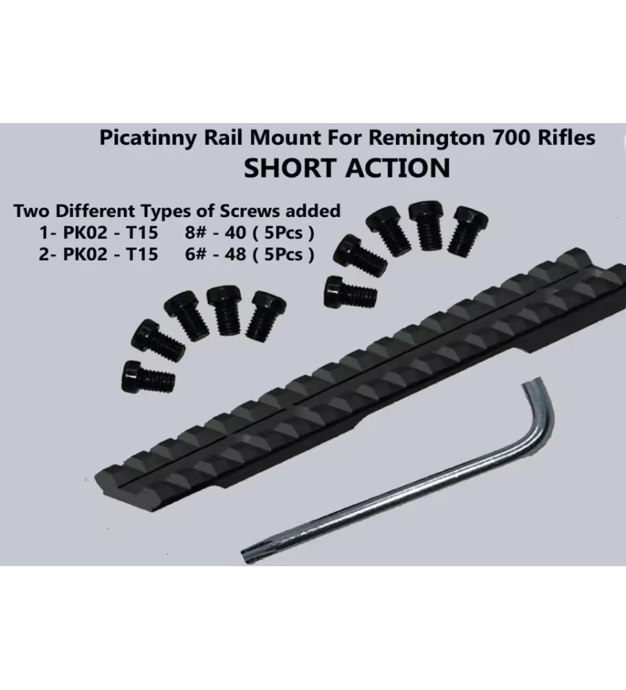 Embase rail picatinny pour Carabine Remignton 700 et CZ 600