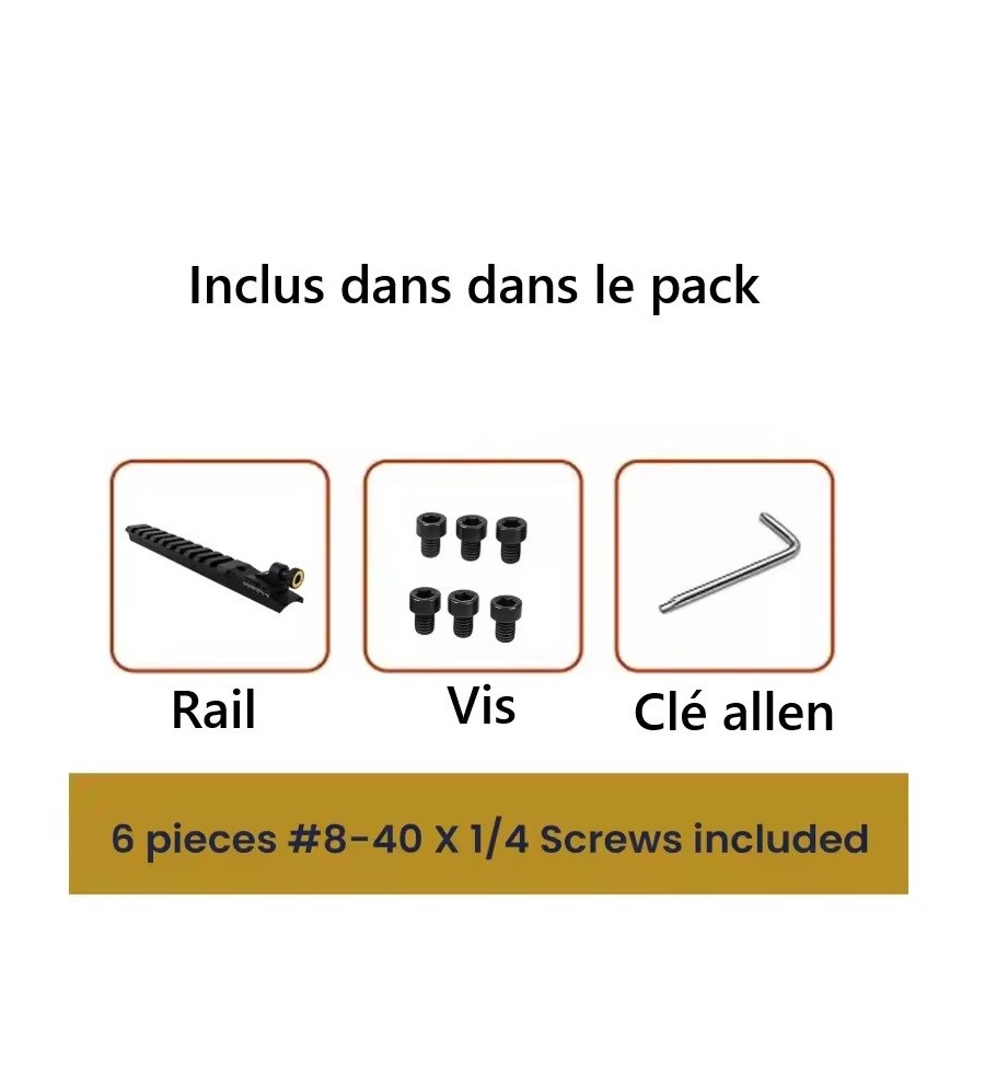 "Embase rail picatinny pour Carabine CVA Optima, Kodiak, Wolf et Accura