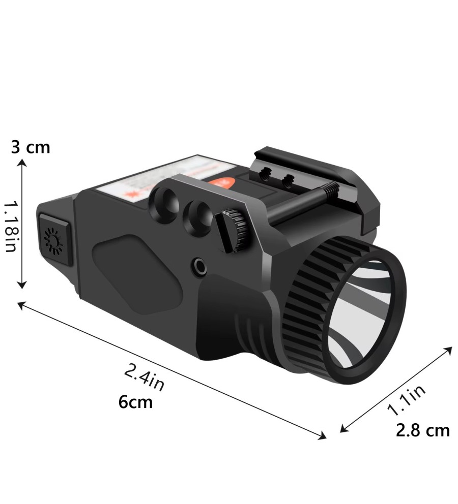 Lampe Laser Vert sur batterie rechargeable 1000 Lumens Strobo